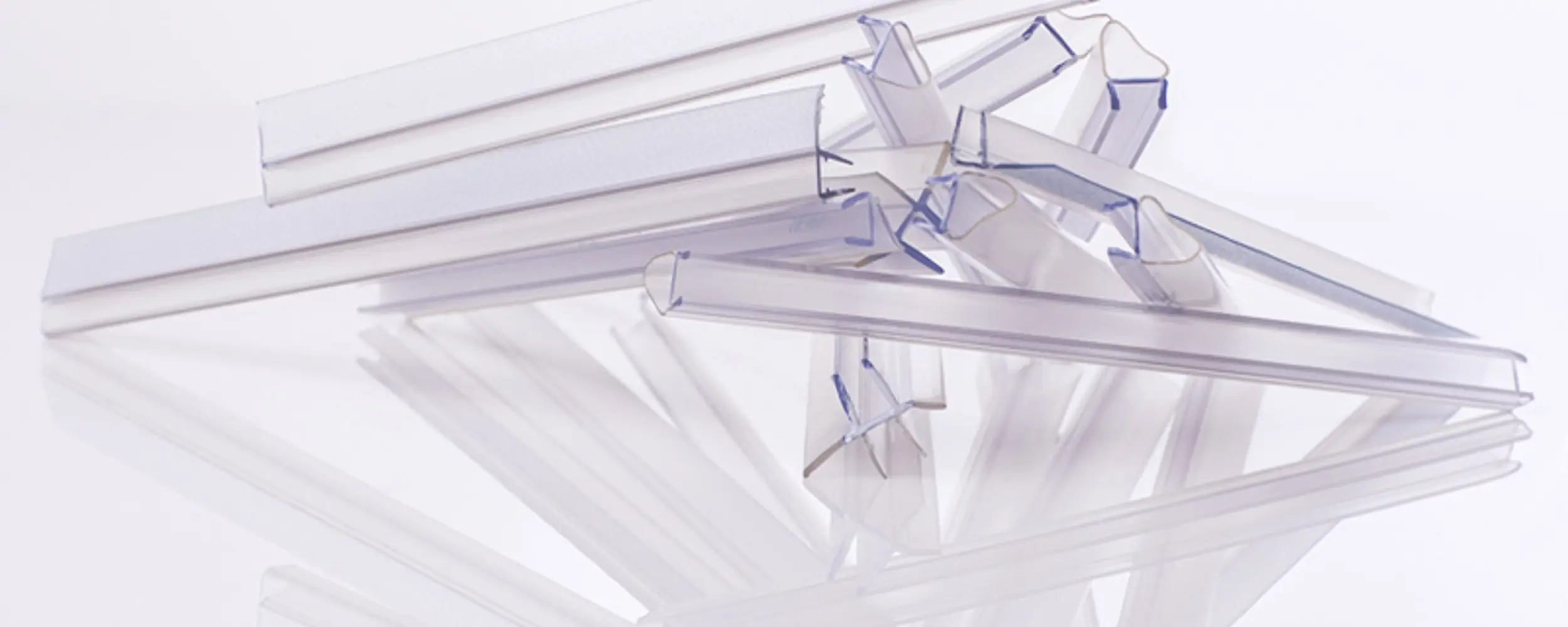 Plastic profiles for the shower and bath industry